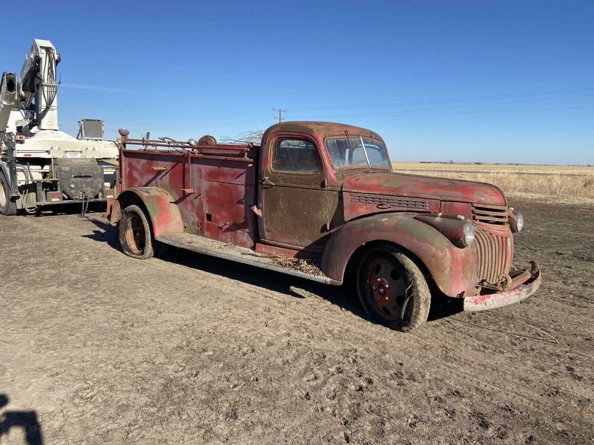 1947 Chevrolet fire truck Red RWD Manual - Classic Chevrolet Fire truck ...