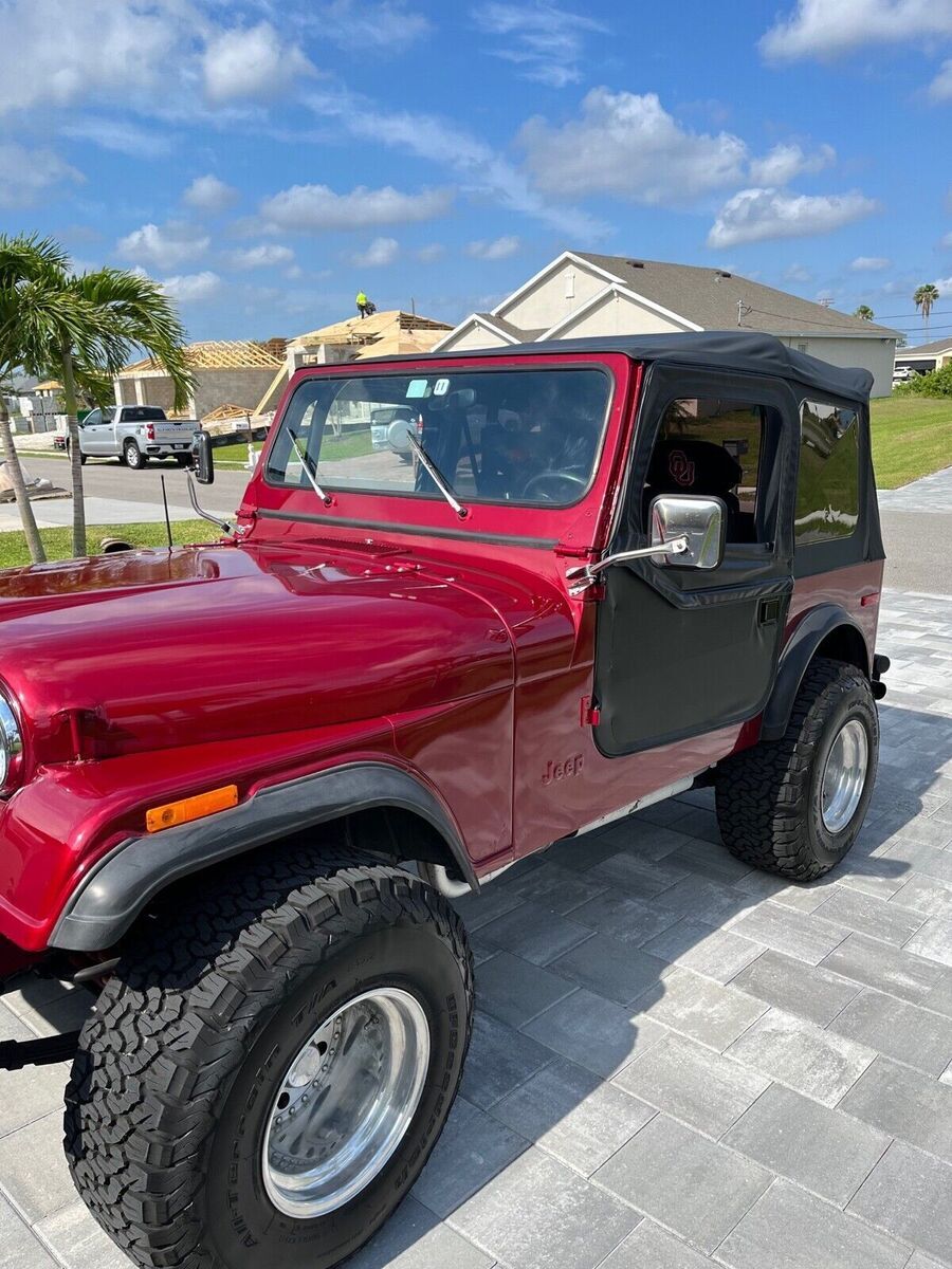 1978 Jeep CJ SUV Red 4WD Automatic Custom - Classic Jeep CJ 1978 for sale