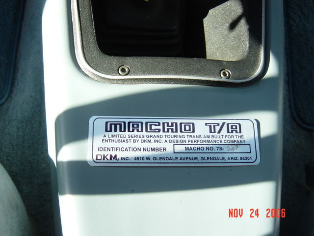 1978 Macho T/A #27 - Classic Pontiac Trans Am 1978 for sale