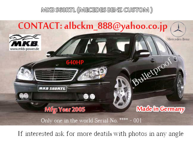 M-Benz MKB S60RTL Bulletproof Modified AMG Limousine One Only Car In ...