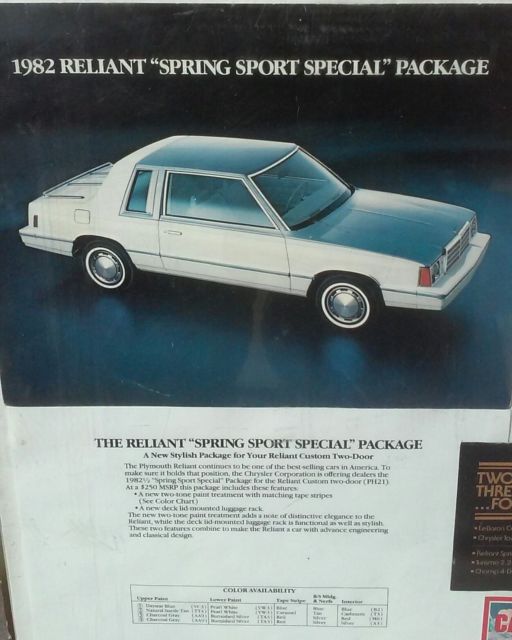 Reliant Spring Special 2 Dr Coupe Factory Limited Production Survivor K ...