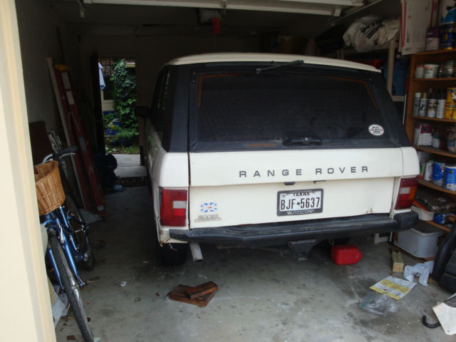 White Range Rover Classic - NON RUNNER - Classic Land Rover Range Rover ...